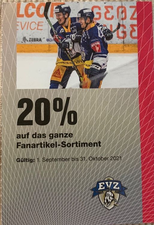 20% auf alle EVZ Fan Artikel online Shop (Neu (gemäss Beschreibung)) in Sursee für CHF 9.95 ...