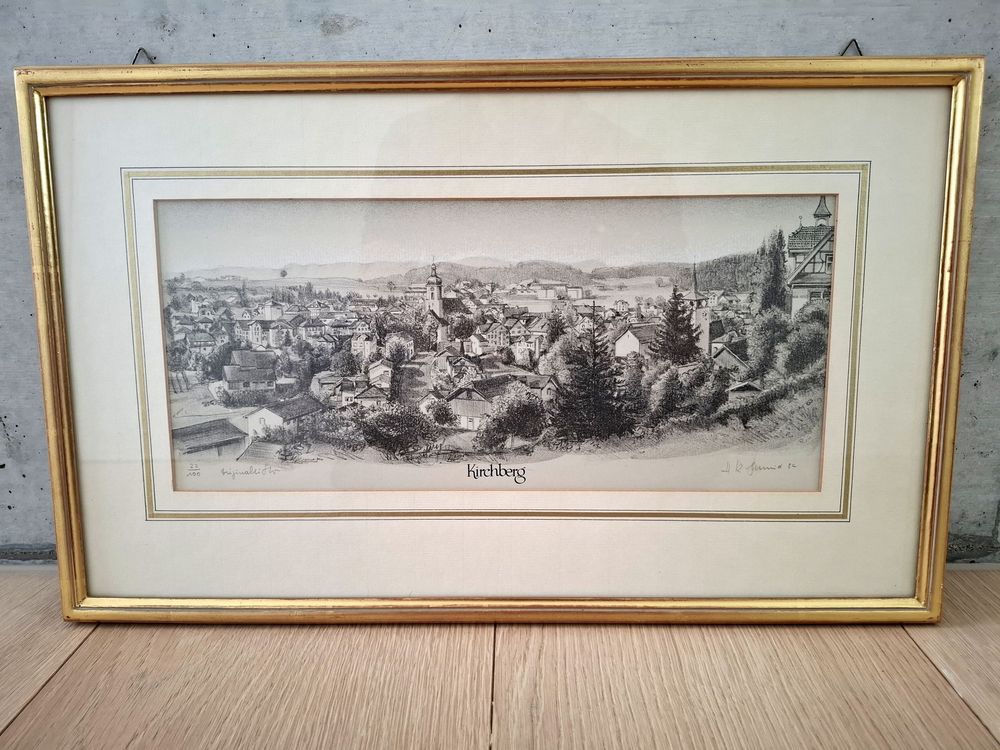 Original Stich "Kirchberg", gerahmt (Gebraucht) in Häggenschwil für CHF 59 – nur Abholung auf ...