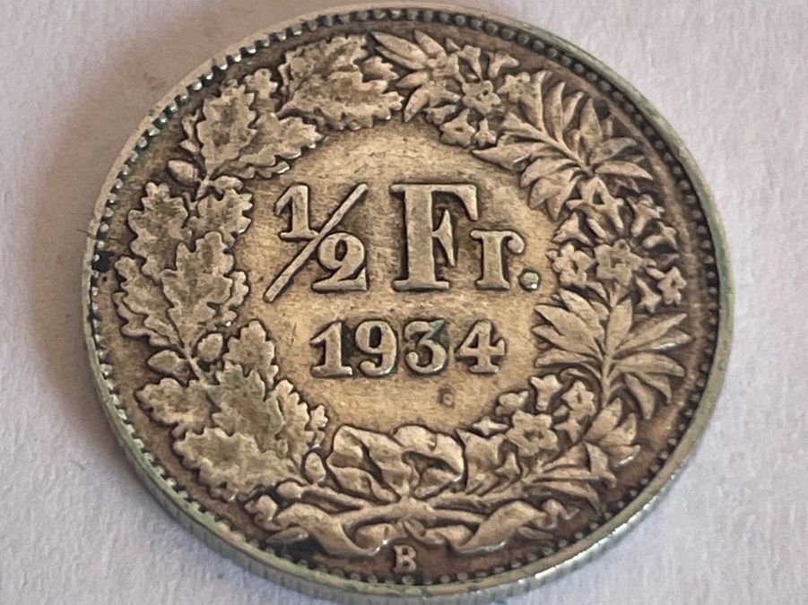 Pièce de 1/2 franc en argent 1934 | Kaufen auf Ricardo