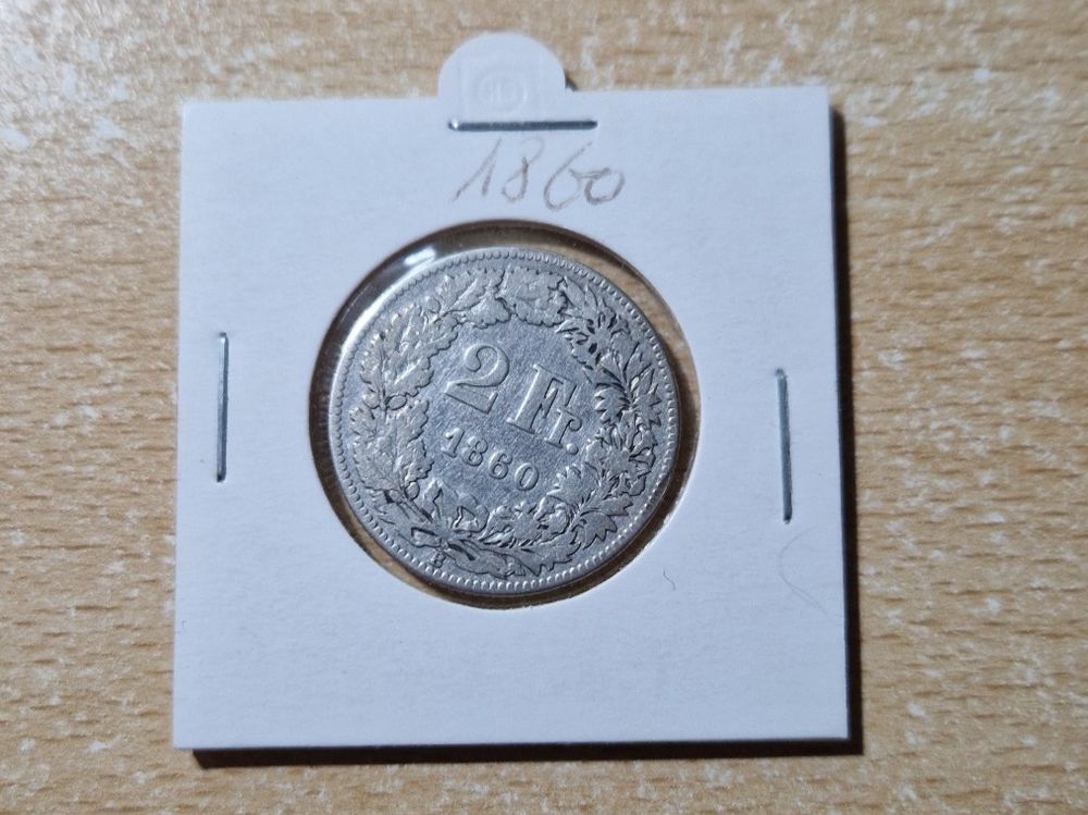 Schweizer Münze 2 Franken 1860 - selten (Gebraucht) in Laax GR für CHF 35 – mit Lieferung auf ...