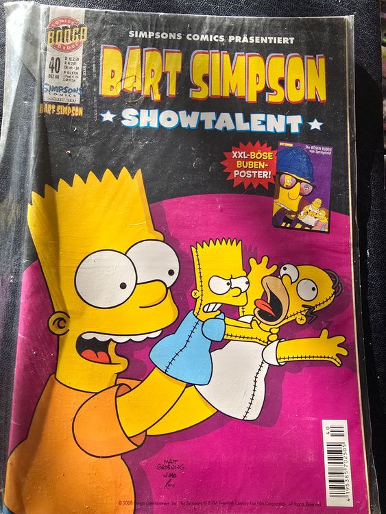 Bart Simpson Comic Heft Nr. 40, inkl.XXL Poster (Neu (gemäss ...