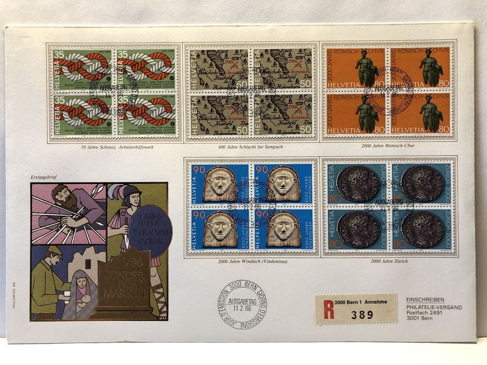 FDC Grossbrief Sondermarken 1986 I ET (Neu (gemäss Beschreibung)) in Kirchenthurnen für CHF 2.5 ...