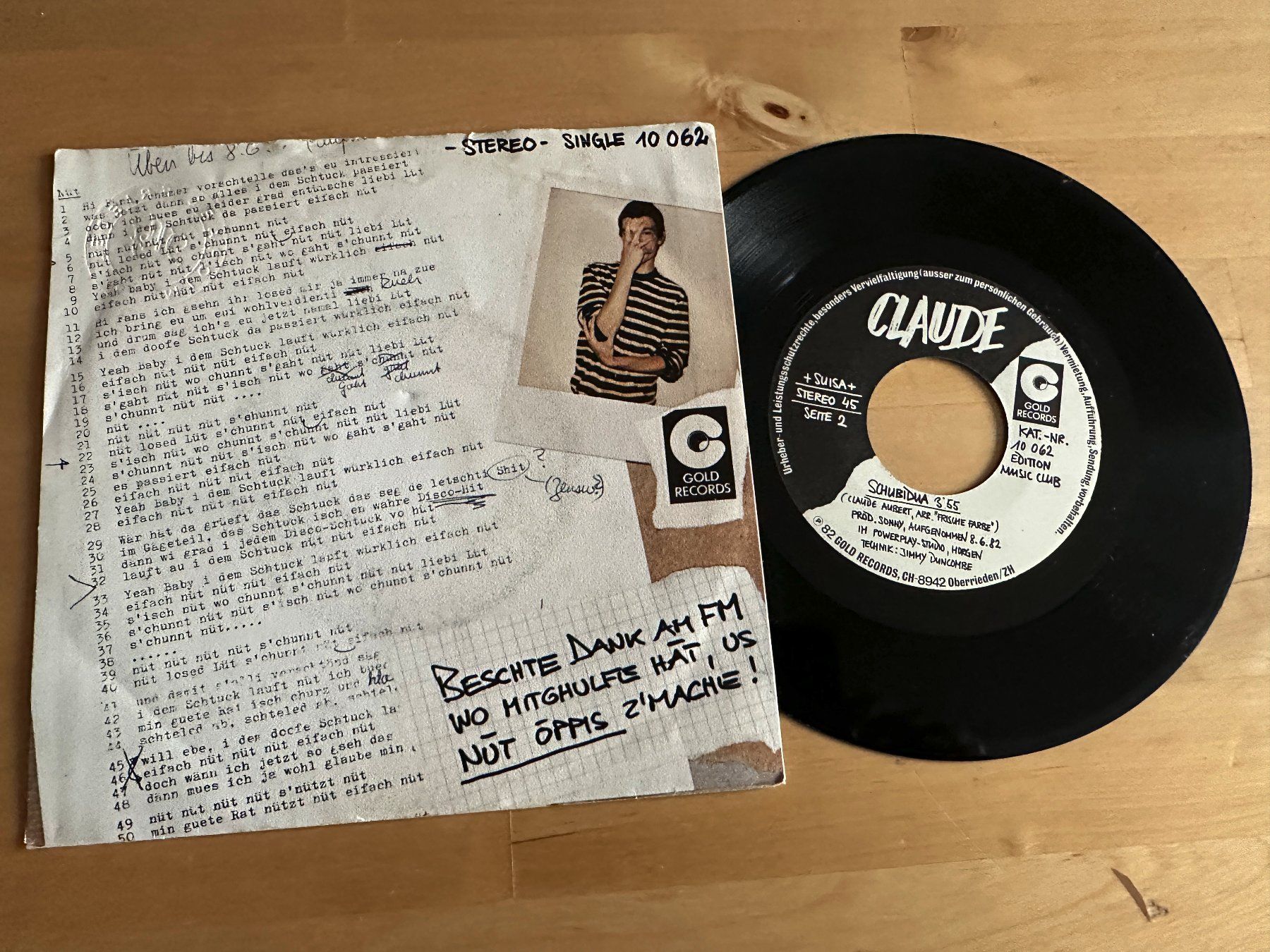 CLAUDE Nüt seltene SWISS Single Schweiz Hip Hop Blues Kult (Gebraucht ...