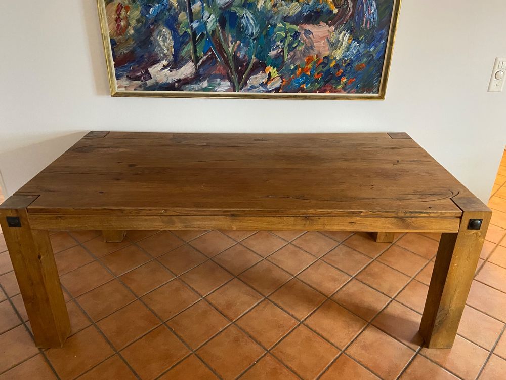 Massiver Holztisch 2m x 1m | Kaufen auf Ricardo