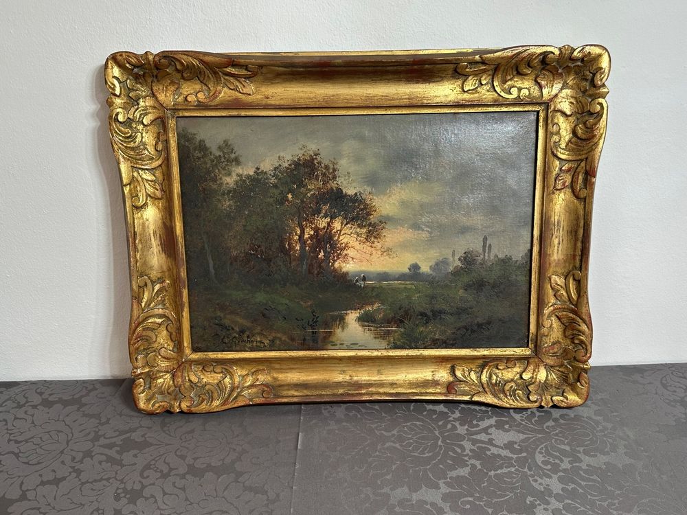 Emile GODCHAUX (1860-1938) Tableau peinture sur toile signée | Kaufen auf Ricardo