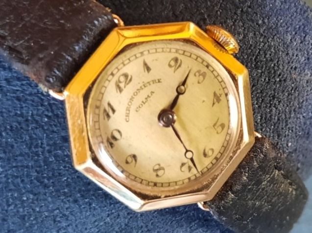 COLMA CHRONOMETRE 14K 0,585 GOLD ANTIK DAMENUHR (20MM) | Kaufen auf Ricardo