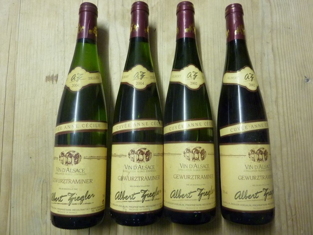 4 Flaschen Weisswein D'Alsace Gewurtztraminer 2002+2004 | Kaufen auf Ricardo
