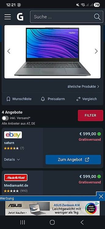 MEDION Avantum 15 E1 Notebook 32gb Ram 1 TB NEU OVP GARANTIE (Neu und ...