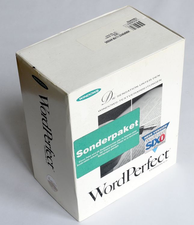 WordPerfect Software Paket von 1993, originalverpackt (Neu und ...