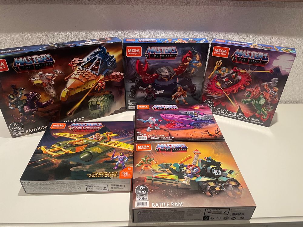 6 Mega Construx Sets Masters of the Universe (Neu und originalverpackt ...