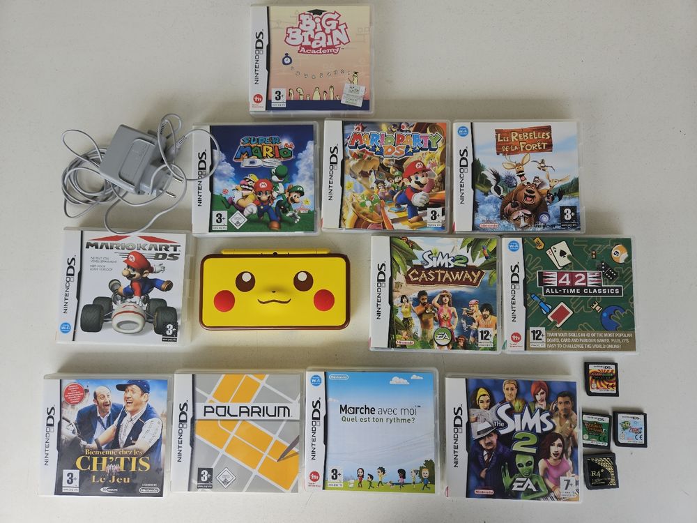 Nintendo 2DS version Pikachu avec 14 jeux | Kaufen auf Ricardo