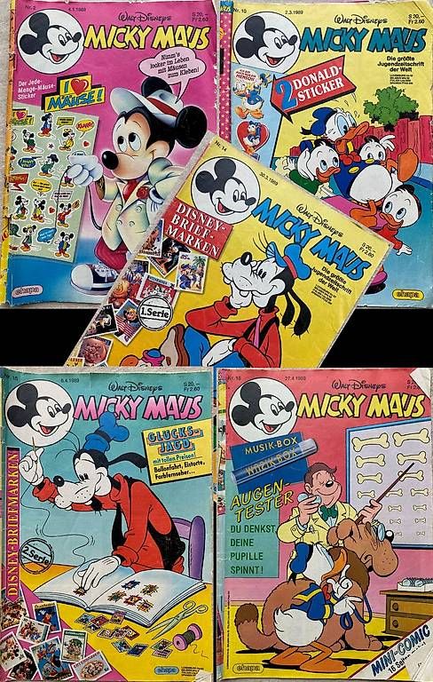 25 MickyMaus Comics Hefte aus den Jahren 1984/85/86/87/88/89 (Gebraucht ...