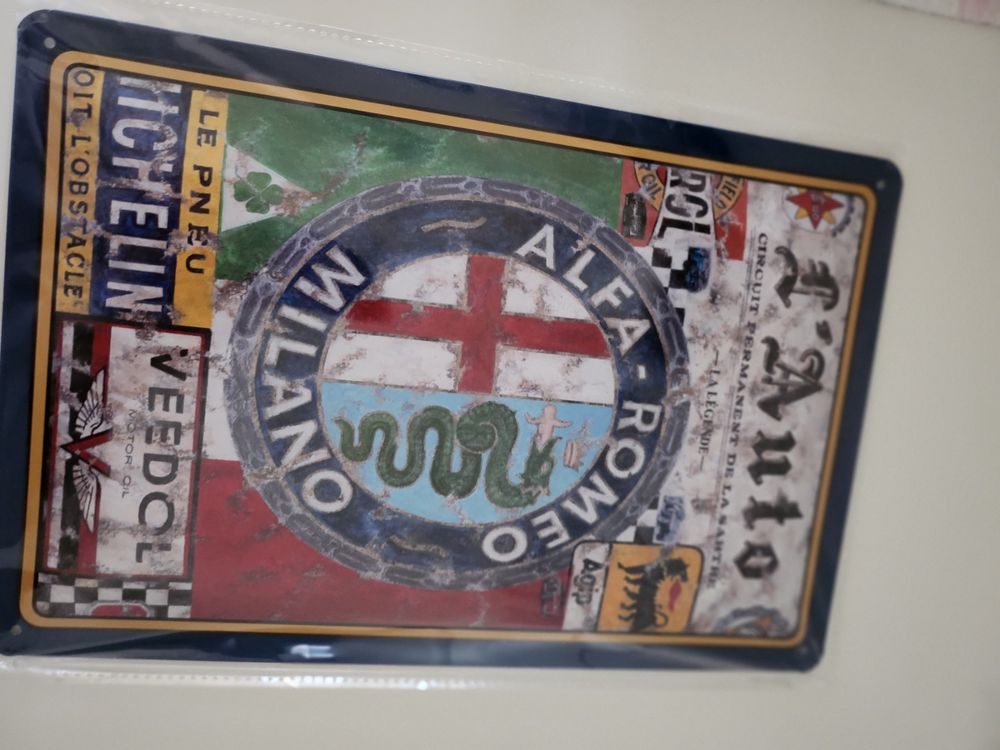 Alfa Romeo Logo Blech Schild circuit de la sarthe la legend (Neu und ...