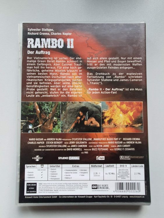 Rambo II - DVD (Gebraucht) in Nürensdorf für CHF 5 – mit Lieferung auf Ricardo kaufen