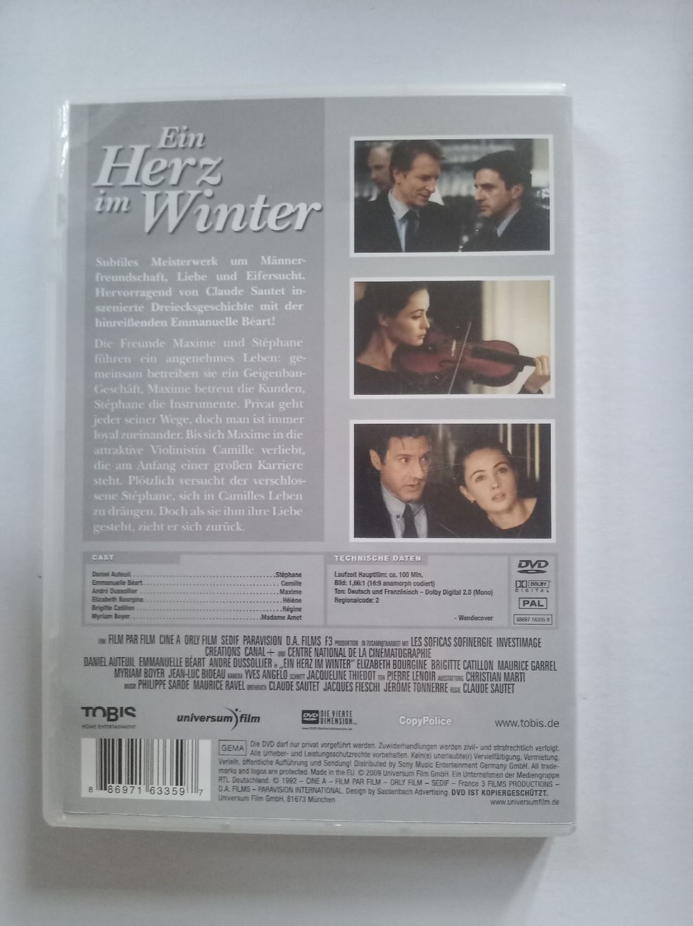 DVD: Ein Herz im Winter – Drama mit Béart und Auteuil (Gebraucht) in ...