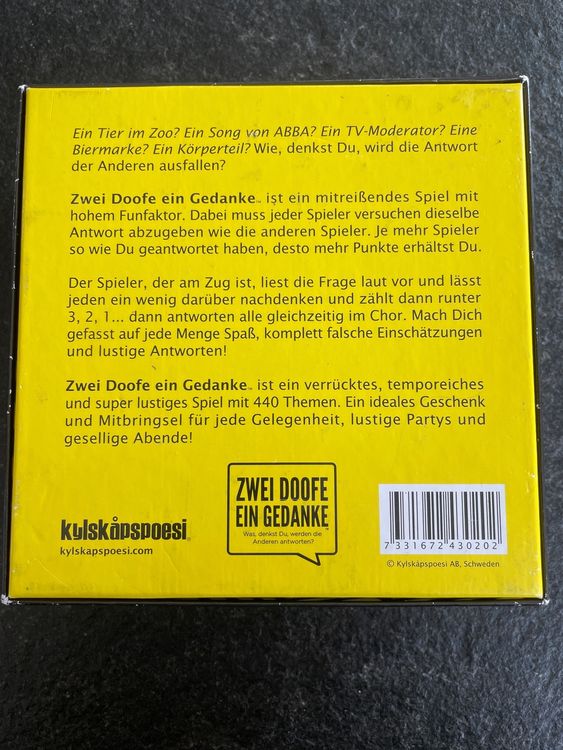 Zwei Doofe ein Gedanke - Spiel | Kaufen auf Ricardo