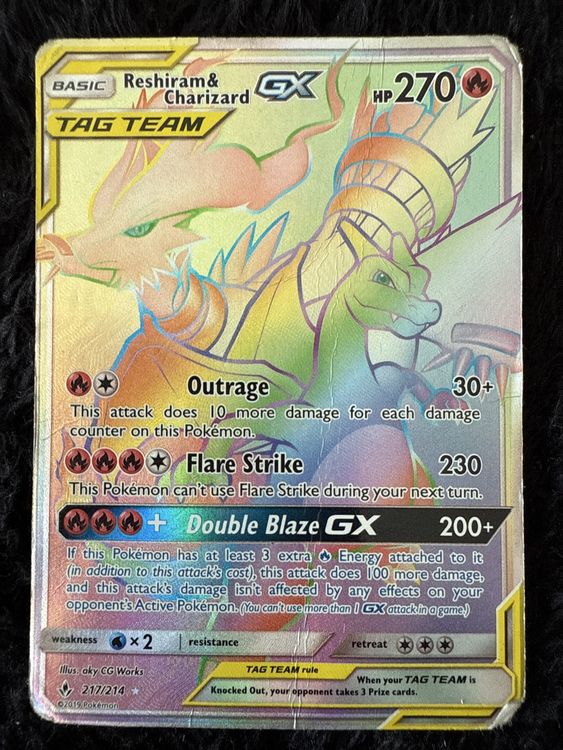 Carte Pokémon Reshiram & Charizard GX 277/214 (Gebraucht) in DORENAZ für CHF 11 – mit Lieferung ...