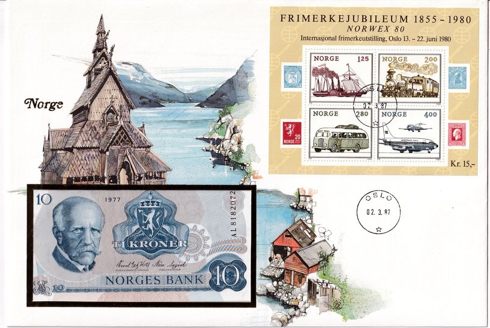 Norwegen 1987 grosser , Banknotenbrief (Neu und originalverpackt) in ...