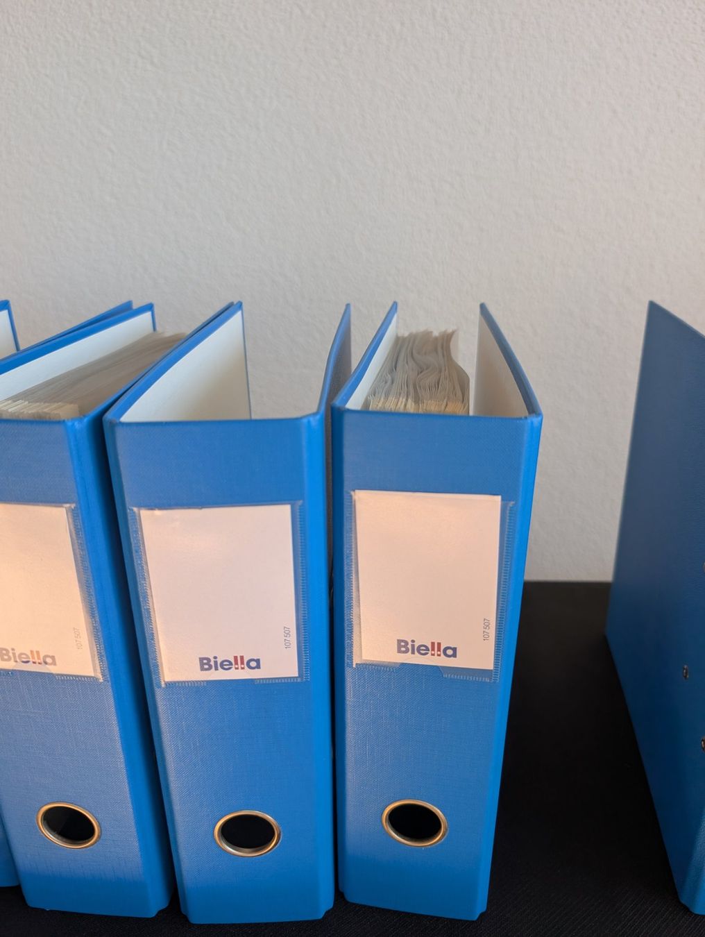 8x Ordner Biella A5 blau / einzeln zu verkaufen (Gebraucht) in Pfyn für ...