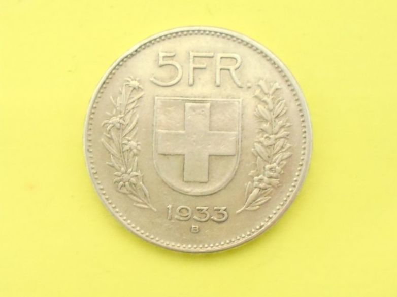 5 Franken Schweiz Silber 1933 (Gebraucht) in Hünibach für CHF 11 – mit Lieferung auf Ricardo kaufen