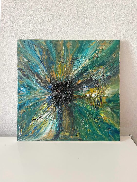 ACRYL Gemälde 50x50 cm "Erruption" Swiss Art Swiss Made | Kaufen auf Ricardo