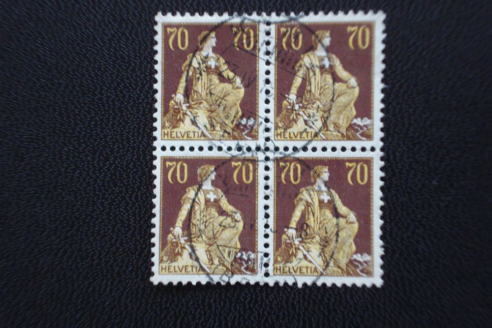Helvetia mit Schwert Nr.114 4er Block gestempelt | Kaufen auf Ricardo