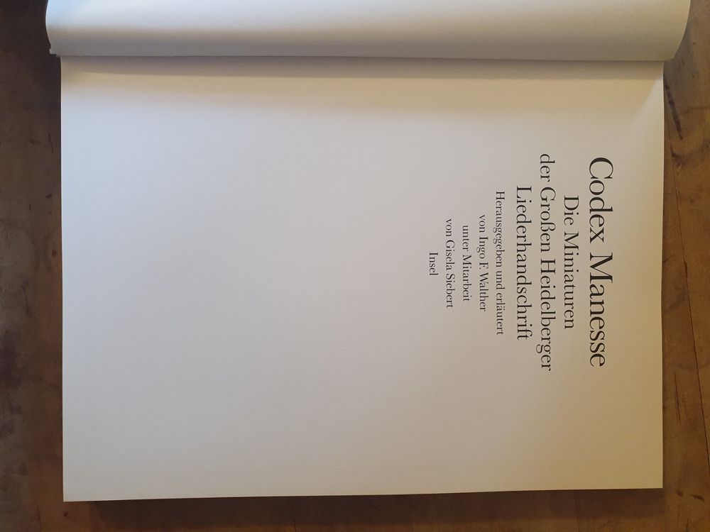 Codex Manesse Ingo F. Walther Gisela Siebert Insel (Gebraucht) in ...