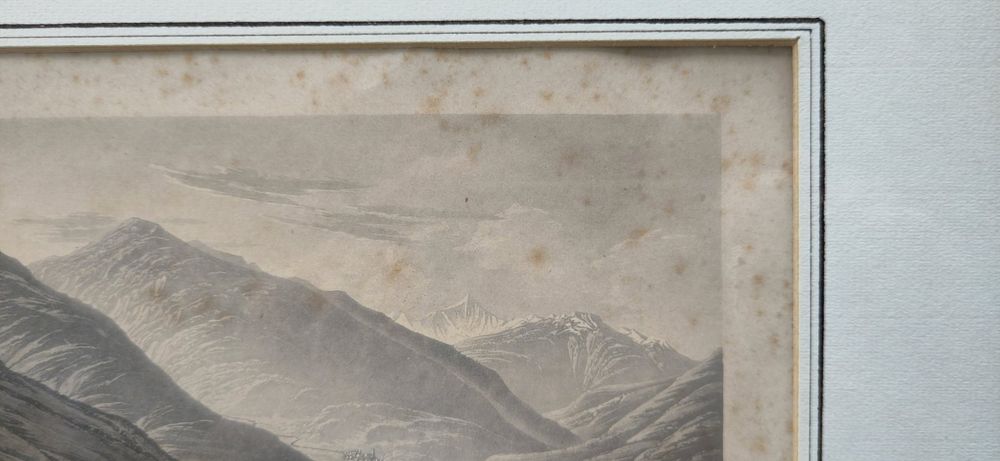 Antiker Stich Andermatt v. Hospenthal Route du St. Gotthard (Gebraucht ...