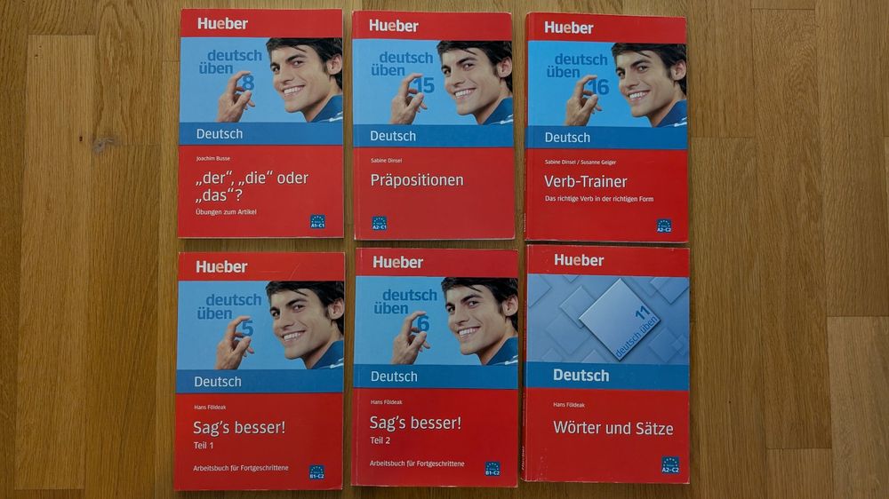 Hueber Deutsch üben, A1-C1, 6 Bücher, Top Zustand! (Neu (gemäss ...