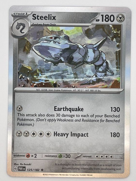 Steelix 125/182 Holo Rare Pokémon Paradox Rift (Neu (gemäss ...