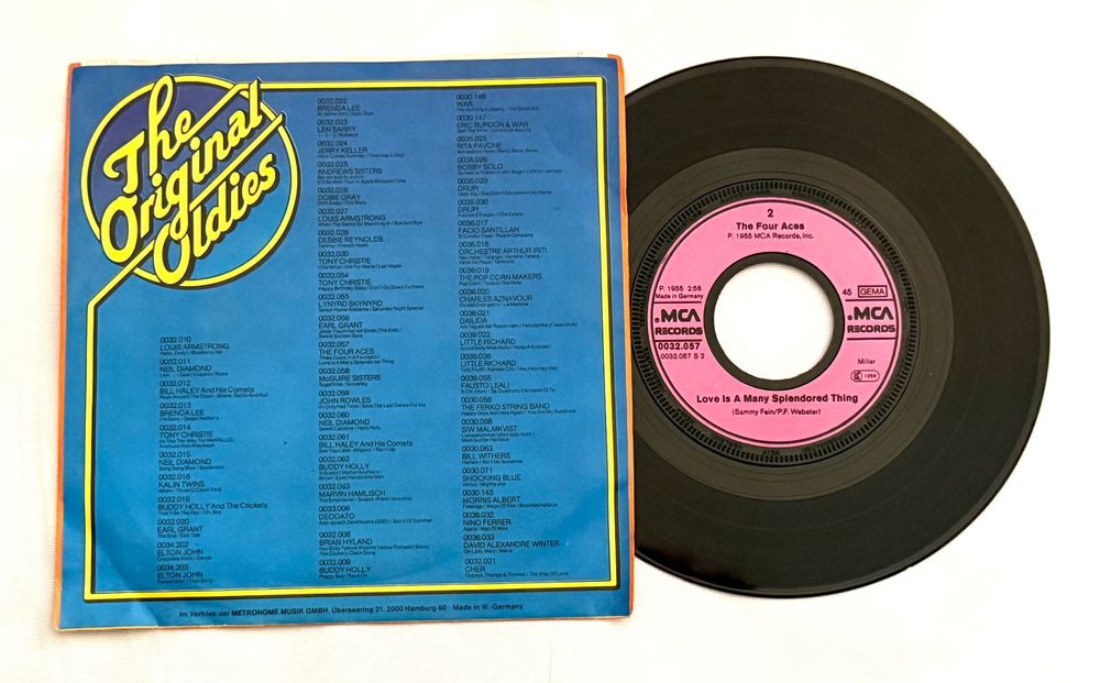 Single 7“ The Four Aces “Three Coins In A Fountain“ (Gebraucht) in ...