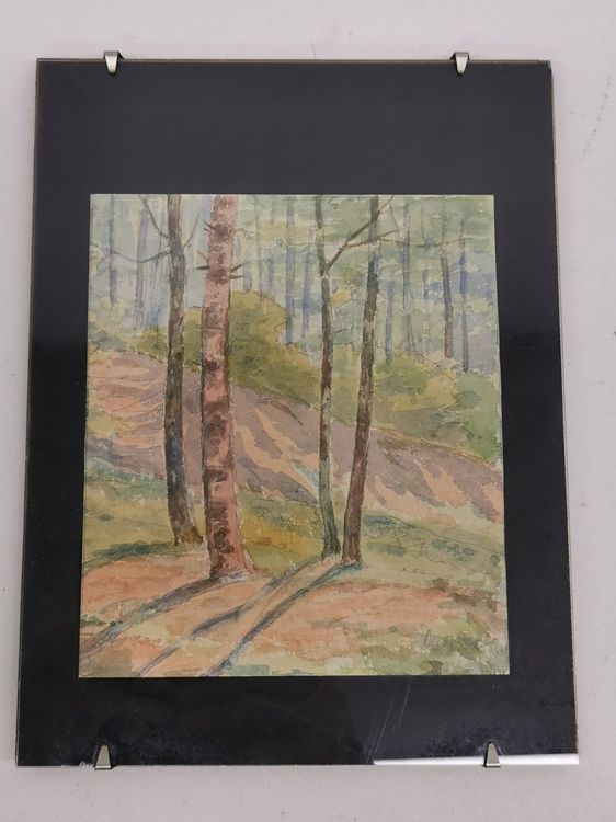 Aquarelle Gemälde signiert Vavro Oravec Wald | Kaufen auf Ricardo