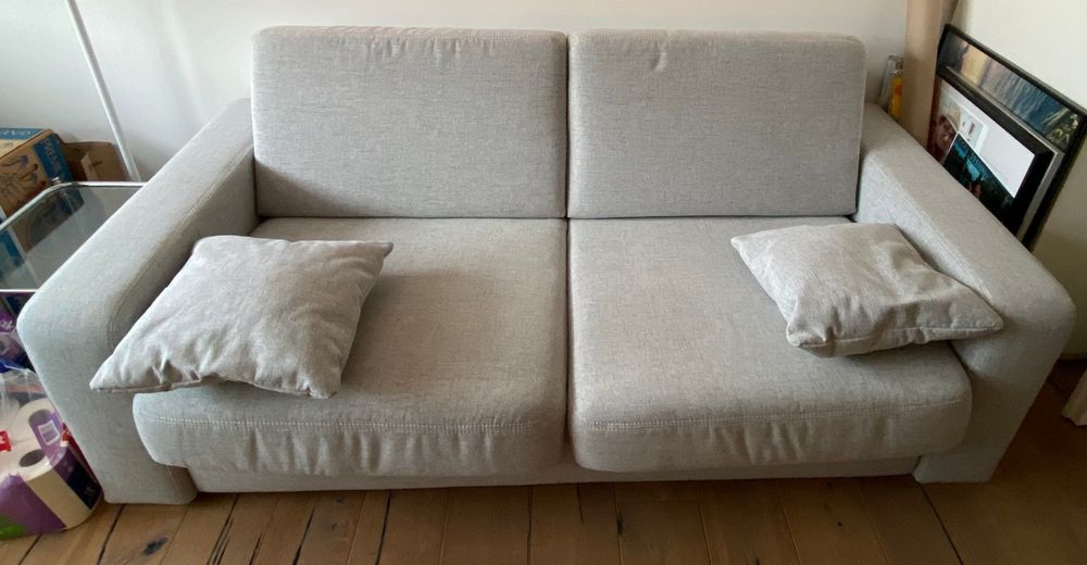 Schlafsofa Bettsofa 2er Sofa grau faltbar (Gebraucht) in Schaffhausen für CHF 257 – nur Abholung ...