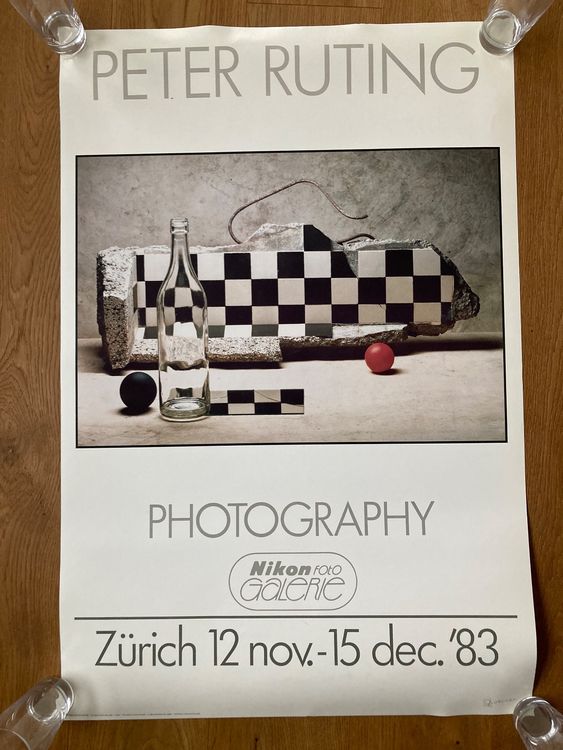 Original Kunstaustellung Werbeplakat Nikon Peter Ruting 1983 (Gebraucht ...
