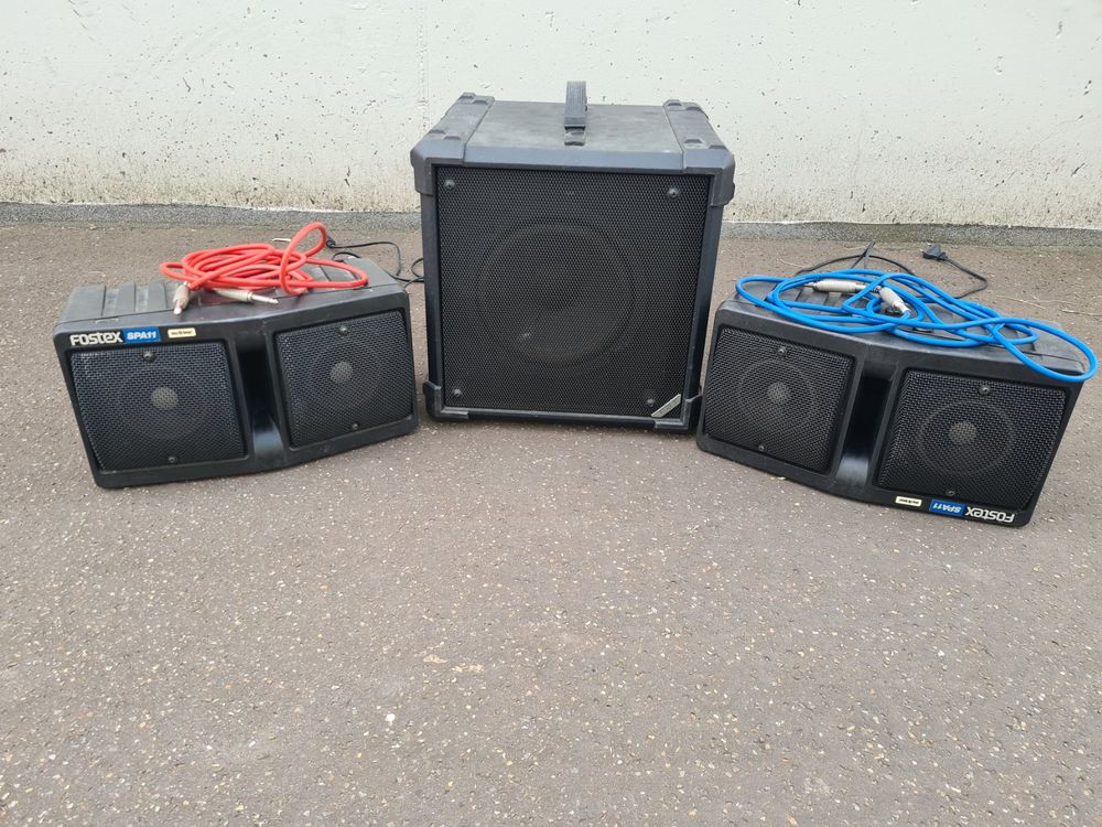 Lautsprecheranlage mit 2 Fostex SPA11 und Subwoofer (Gebraucht) in ...