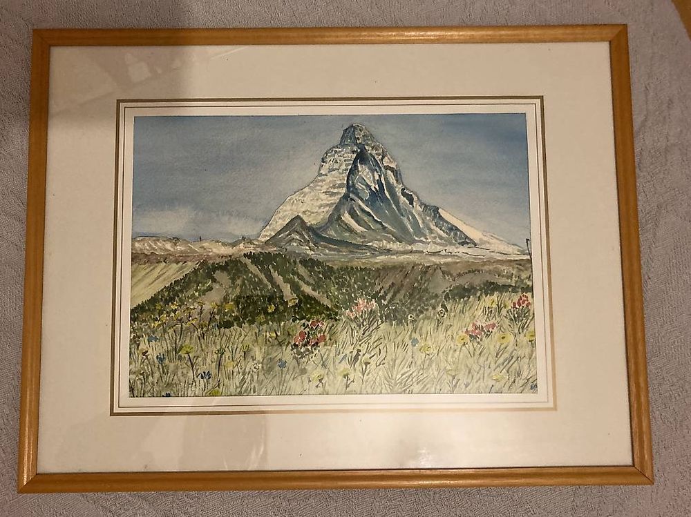 Matterhorn Aquarell Bild | Kaufen auf Ricardo
