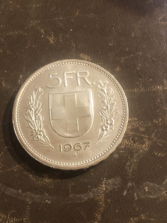 Silbermünze 5 Franken 1967 - CH Konföderation Helvetia | Kaufen auf Ricardo