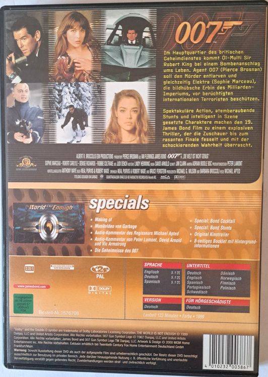 007 - Die Welt ist nicht genug - bis 6.12.25 (Gebraucht) in Tenniken für CHF 1 – mit Lieferung ...