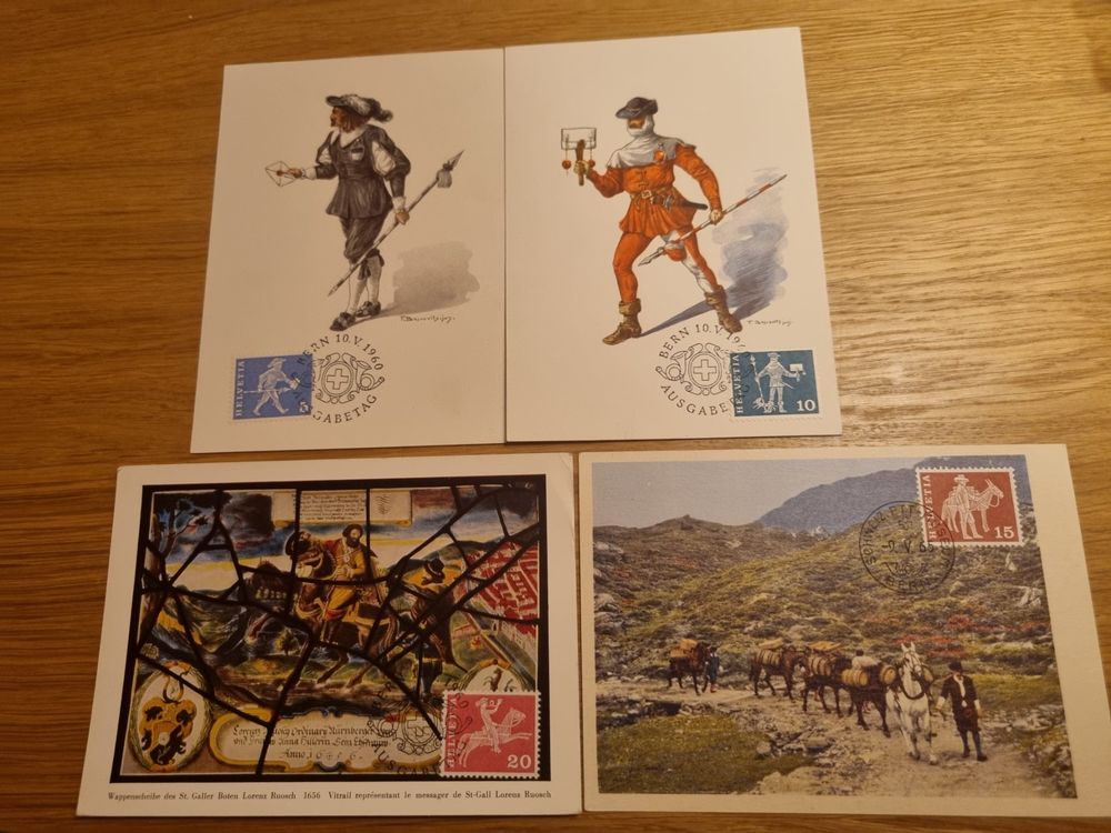 1960/65 4 Maximumkarten (Gebraucht) in Arni AG für CHF 15 – mit Lieferung auf Ricardo kaufen
