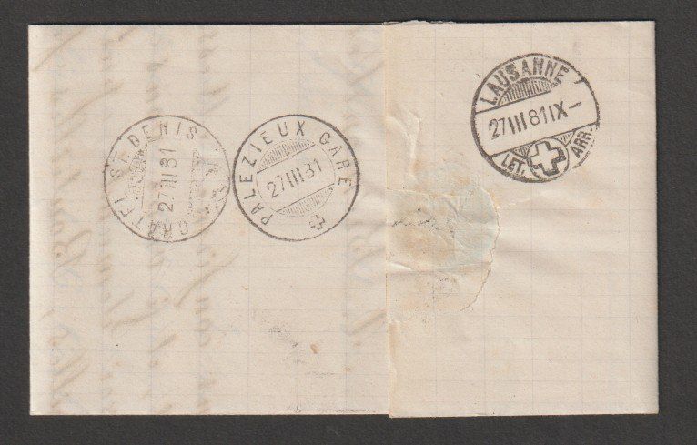 Faltbrief Neuchatel vom 25. März 1881 (Gebraucht) in Reinach BL für CHF 2 – mit Lieferung auf ...