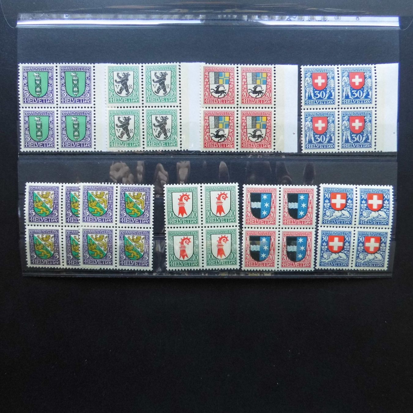 PJ Blocksatz ** 1925-1926 Nr 37 mit Abklatsch (Gebraucht) in Urdorf für CHF 5 – mit Lieferung ...