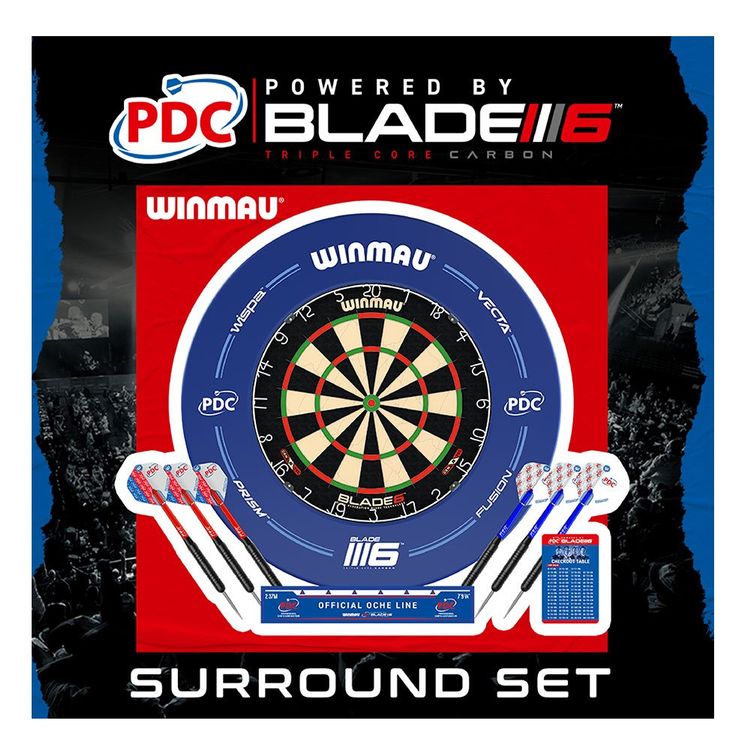 Dartboard Winmau Set, Blade 6 + PDC Catchring inkl. 2x Darts (Neu und ...