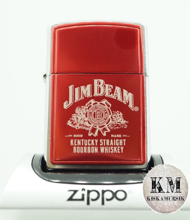 ZIPPO® JIM BEAM - HEAVY PLATE - PRINT - 2002 - VERSIEGELT (Neu (gemäss ...