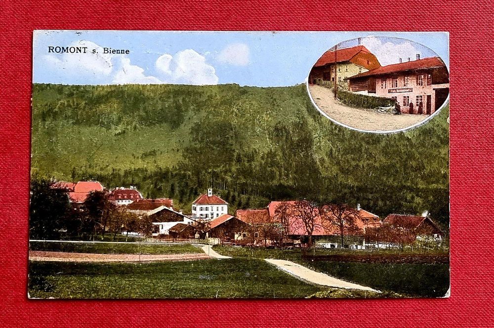 Romont s. Bienne - Biel - Dorfansicht - Restaurant - 1924 (Gebraucht) in Rothrist für CHF 28.5 ...