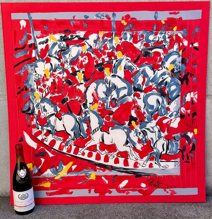 Rolf Knie (1949) Seiden Bild (Gebraucht) in Root für CHF 30 – mit Lieferung auf Ricardo kaufen