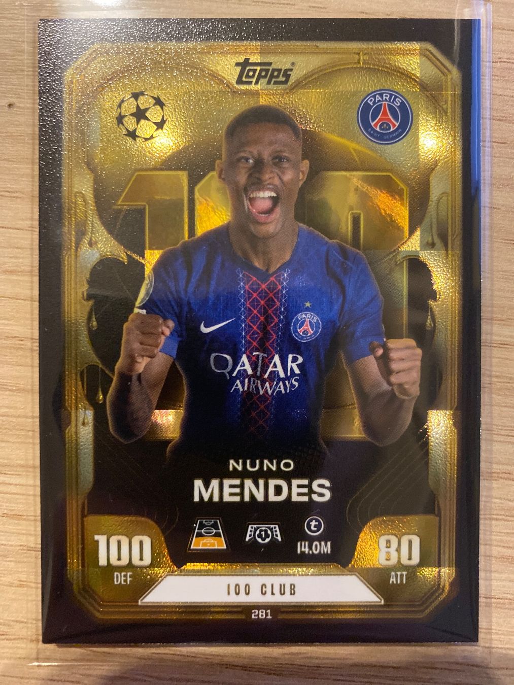 Topps Match Attax Extra 25/26 100 Club Nuno Mendes 281 (Neu (gemäss ...