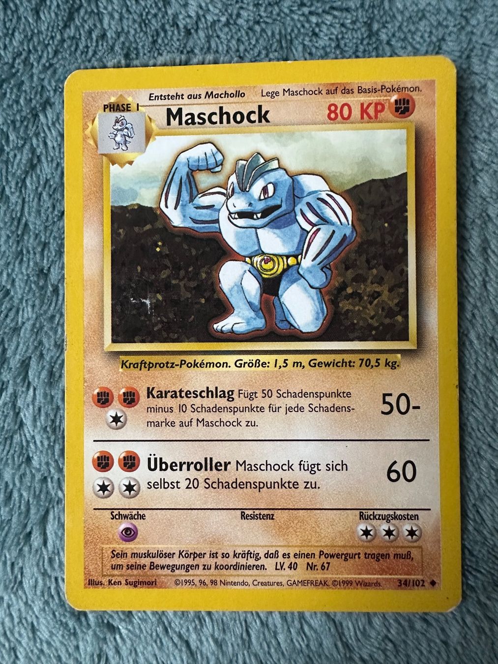 Maschock 34/102 Pokemon Karte Base Set 1999 (Gebraucht) in Schleinikon ...