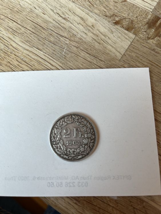 Silbermünze 2 Franken Helvetia 1904 | Kaufen auf Ricardo