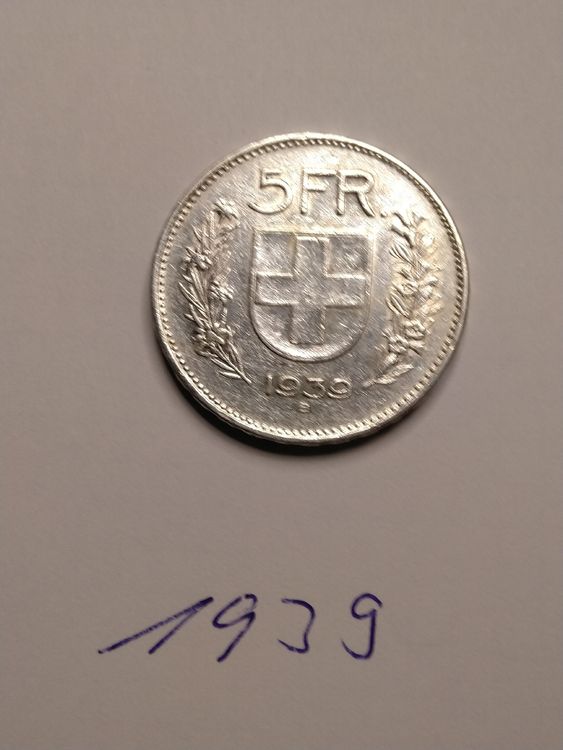 5 Franken 1939 | Kaufen auf Ricardo