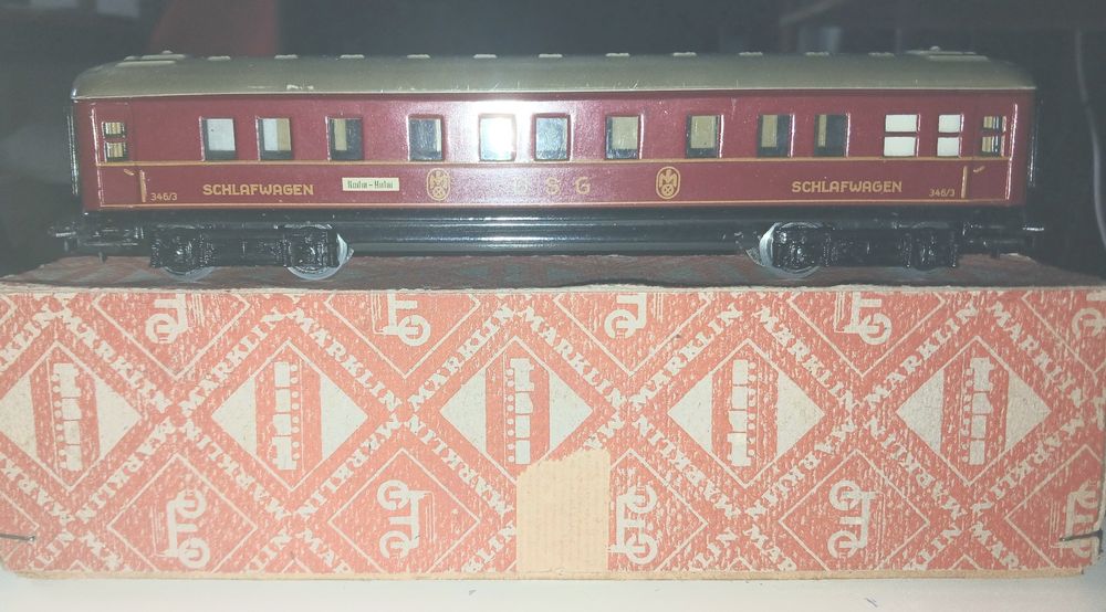 Märklin HO 346/3, Voiture-lits DSG, Vintage,avec Boîte 4016! (D ...